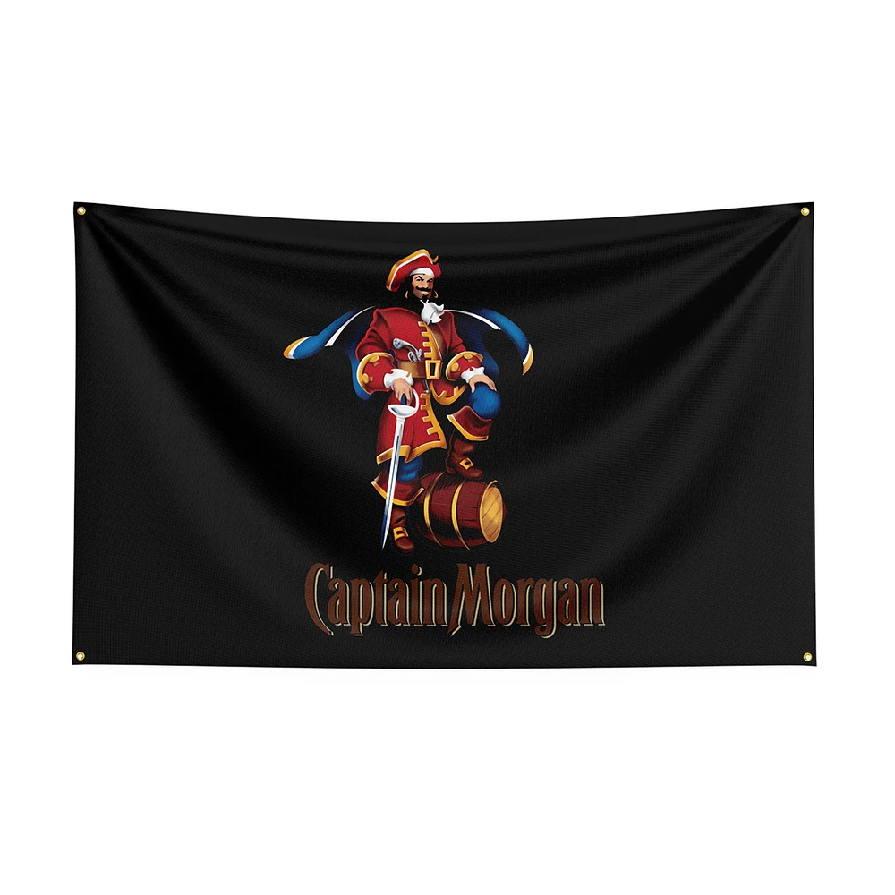 90x150cm Captain Morgans Flag Polyester Printed Beer Banner For Decor ...