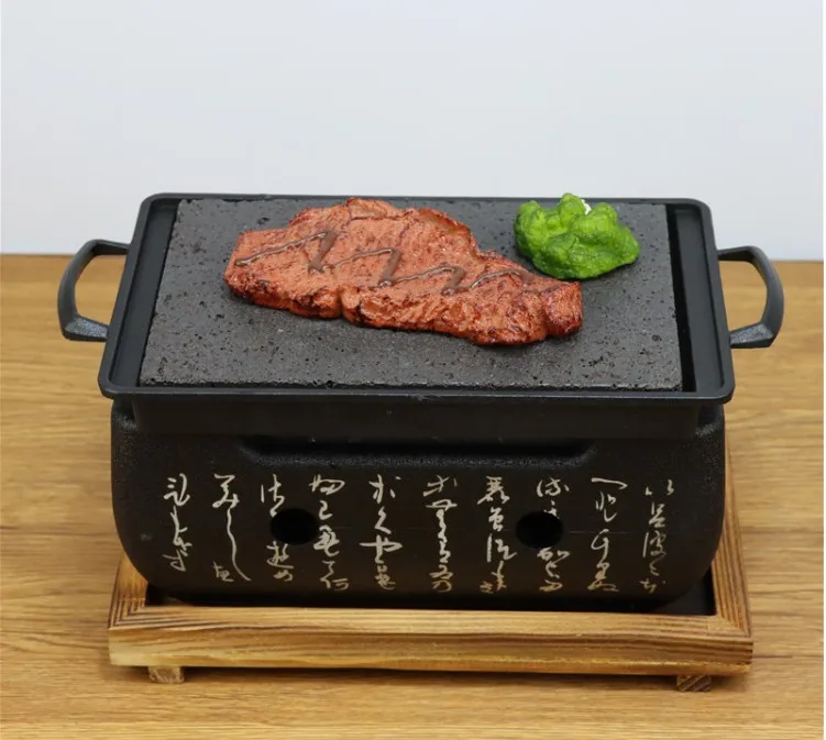 Mini-charcoal-barbecue-grill-Japanese-style-single-slate-grill-high ...