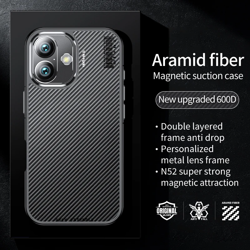 Genuine-600D-aramid-fiber-wireless-charging-Back-Cover-For-Apple-iphone ...