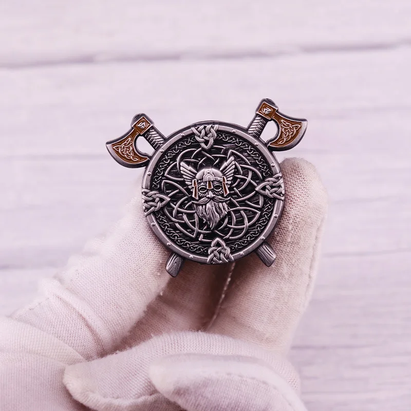 Viking-Norse-Mythology-Odin-Runes-Enamel-Pin-Warrior-Tactical-Morale ...