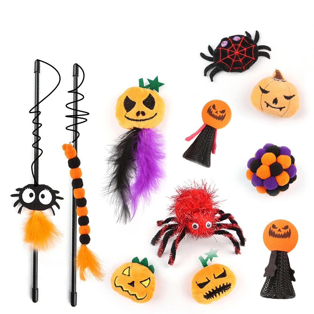 20-Styles-Assorted-Halloween-Cat-Toy-Accessories-Set-Multiple-Plush ...