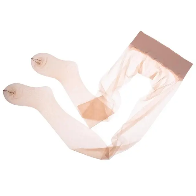Women Stocking Transparent Low Waist Seamless Pantyhose Solid Color Nylon Smooth Sheer To Toe ...