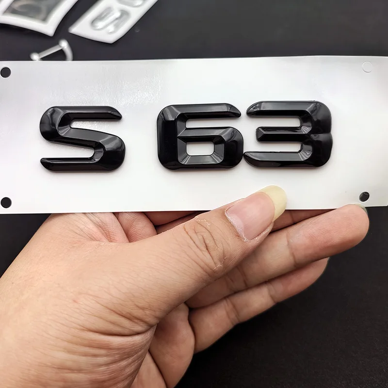 3d ABS S 63 S63 Emblem Aufkleber Badge Decal C217