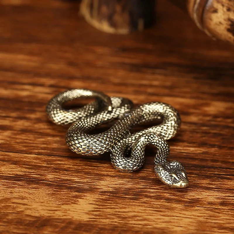 Llavero-con-forma-de-serpiente-de-Metal-hecho-a-mano-llavero-de-Animal ...