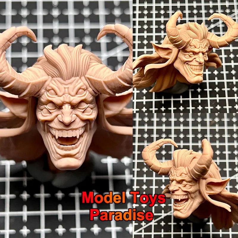 Unpainted-1-12-Men-Soldier-Demon-Trigon-Head-Sculpt-Super-Villain-White ...