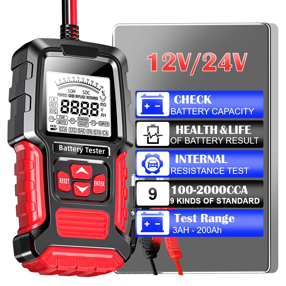 Lead-acid Battery Test Car Battery Tester for Vehicle Truck Motorcycle ...