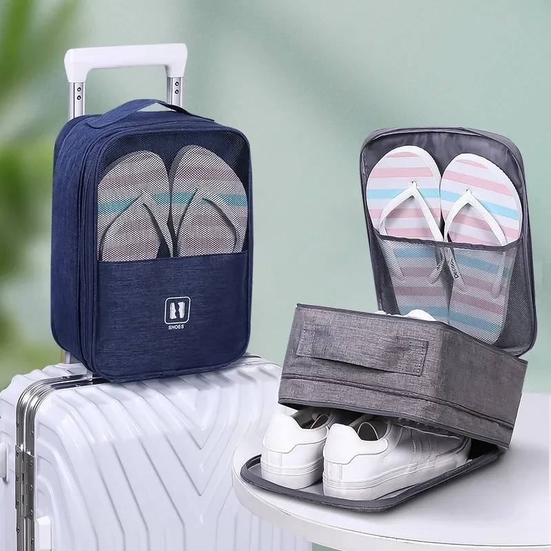 Shoe-Fashion-Luggage-Black-Bag-Shoe-Portable-Bag-Travel-Cyan-Gray-Bag ...