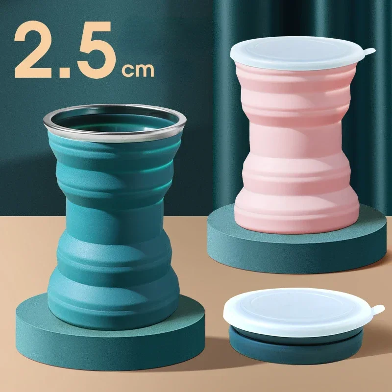 320-350ML-Portable-Foldable-Silicone-Cup-With-Lanyard-Heat-Resistant ...