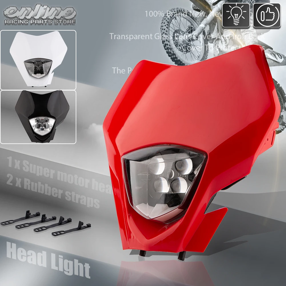 Motorcycle-Headlight-Headlamp-LED-Head-Light-Supermoto-Fairing-For-Gas ...