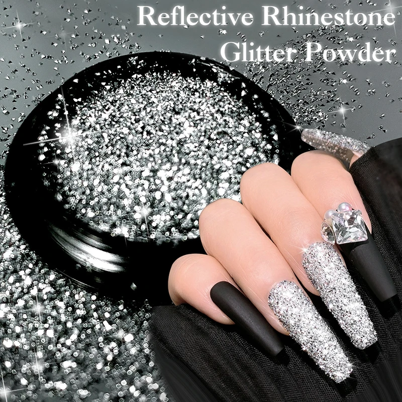 1-Box-Reflective-Rhinestone-Glitter-Powder-Dazzling-Nail-Art-DIY ...