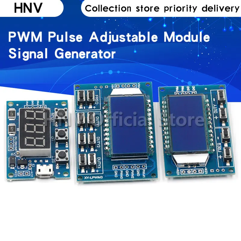 Signal Generator Pwm Pulse Frequency Duty Cycle Adjustable Module Lcd Display 1hz-150khz 3.3v ...