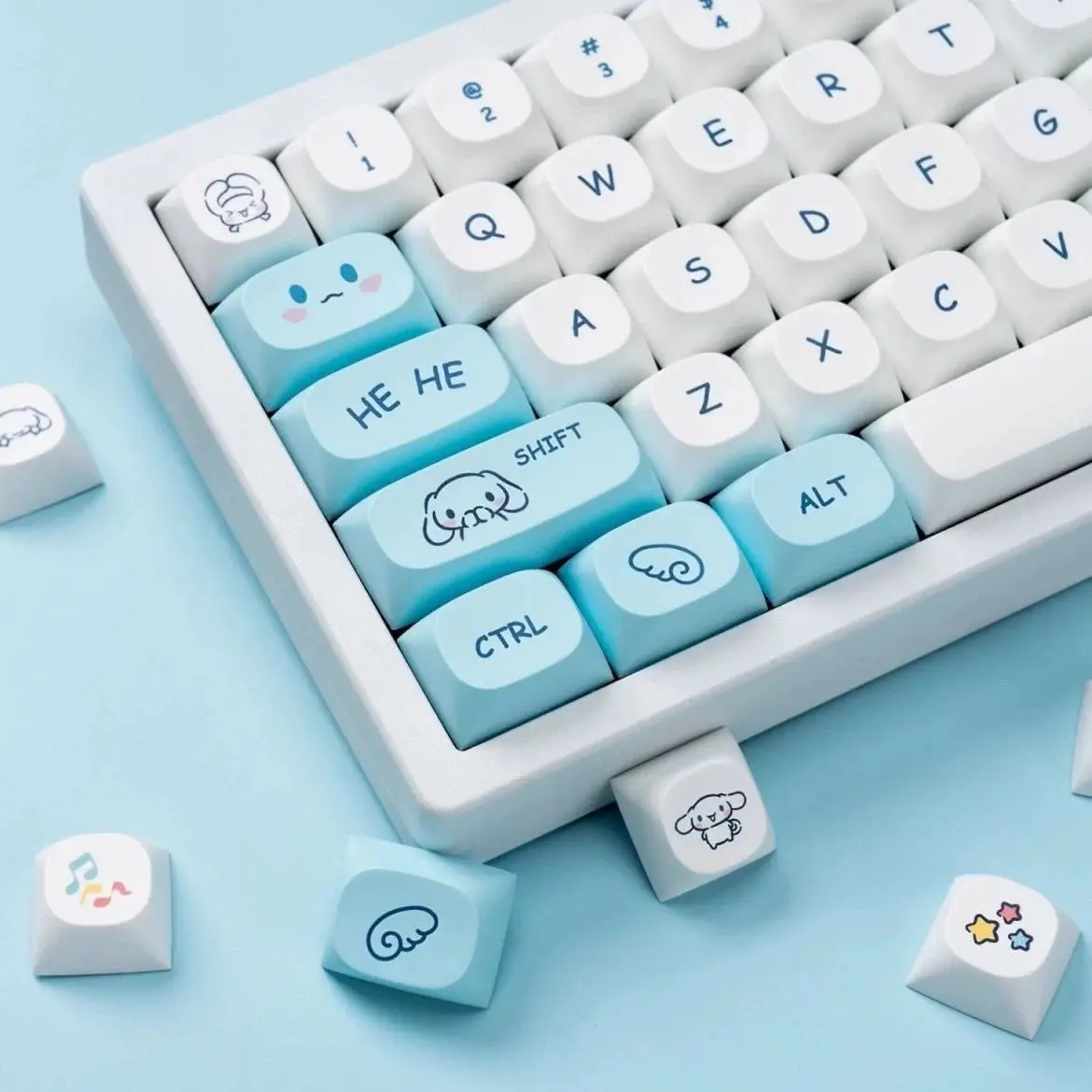 Sanrio cinnamoroll keroppi keycaps bpt sublimação de calor xda moa ...