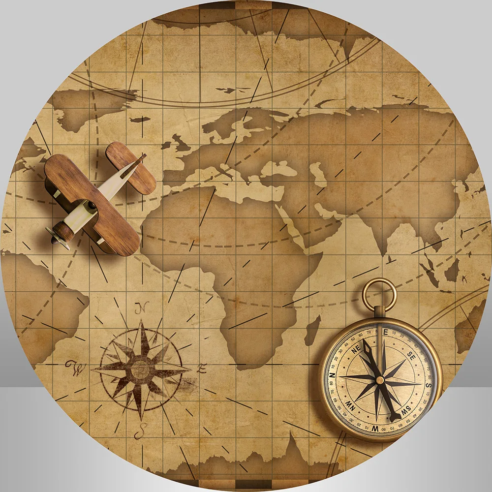 Circle Round Backdrops for Photography Studio Old Nautical Vintage ...