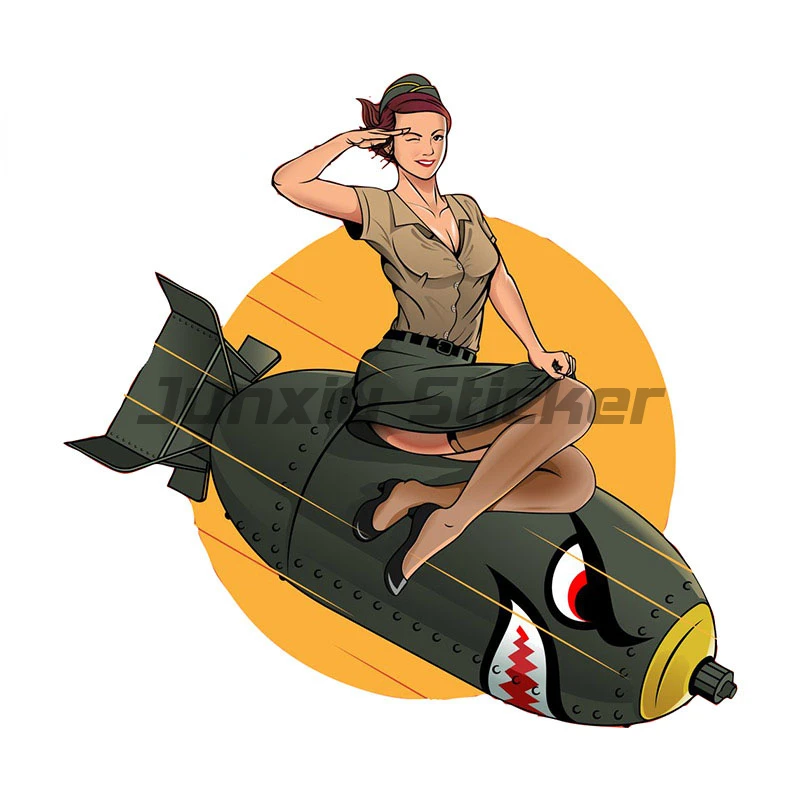 Armee Pin Up Mädchen Bombe 84 Pinup Bomb Royalty Free Images, Stock
