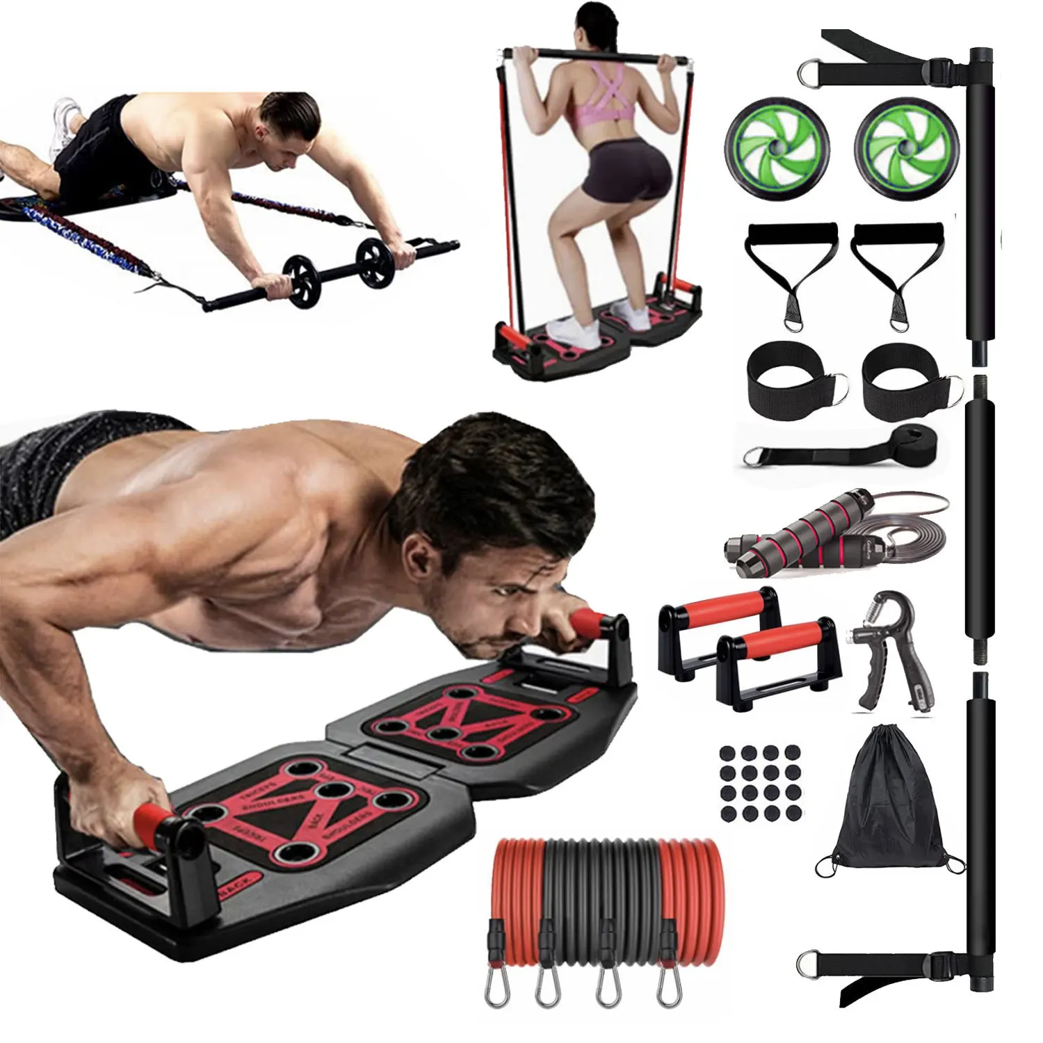 Foldable-Push-Up-Plate-Multifunctional-Training-Stand-Home-Portable ...