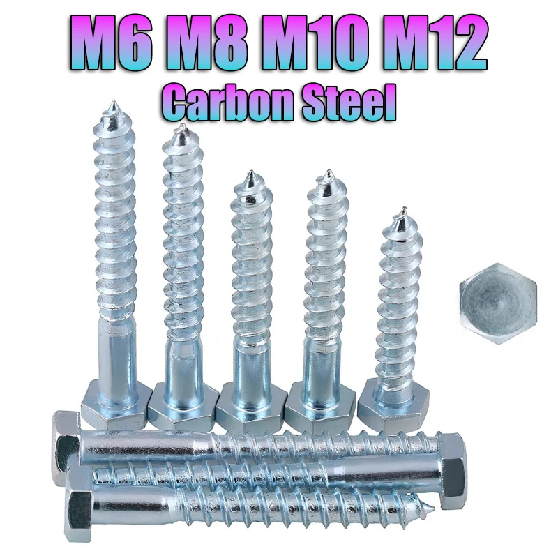M6 M8 M10 M12 External Hexagon Head Self Tapping Screws Carbon Steel ...