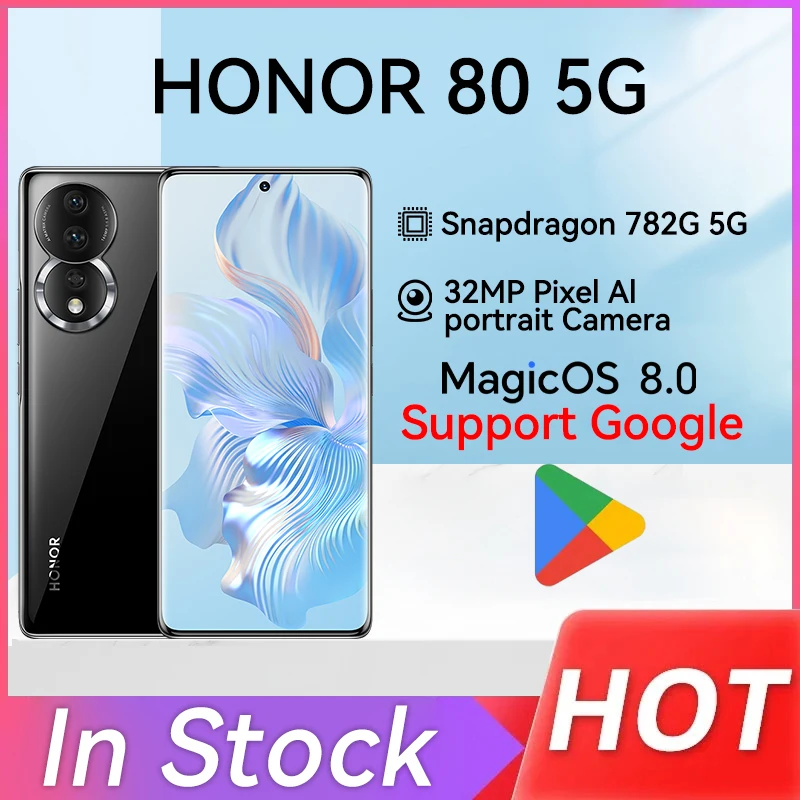 New-Honor-80-5G-SmartPhone-106MP-Triple-Cameras-Snapdragon-782G-Octa ...