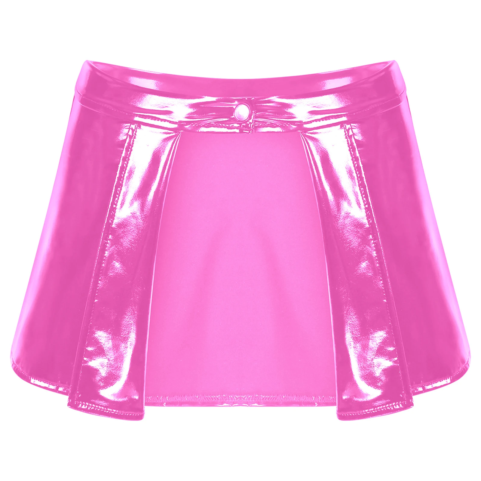 Womens-Lakleer-Mini-Rok-Vrouwelijke-Wetlook-Clubwear-Rave-Custom-Voor ...