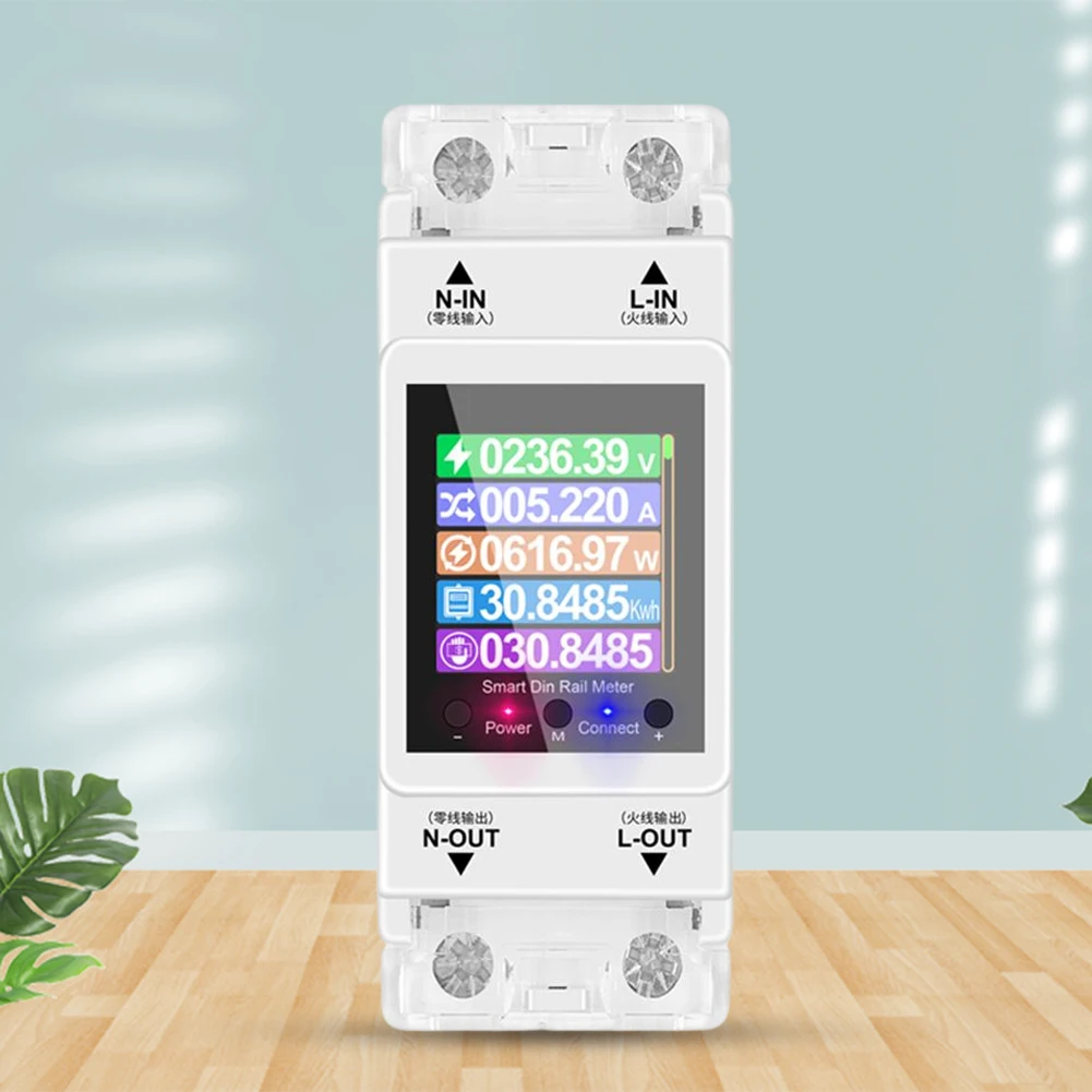 AT2PW WIFI Smart Power Meter 100A Wireless Remote Control Work with ...