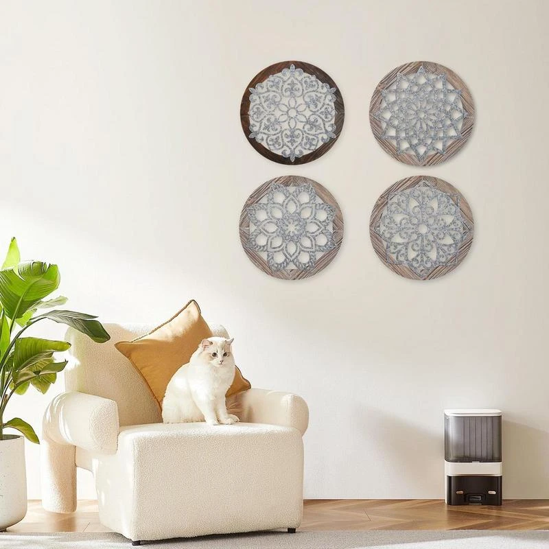 Rustic Wood Round Wall Art Farmhouse Wall Decor Farmhouse Hang ...