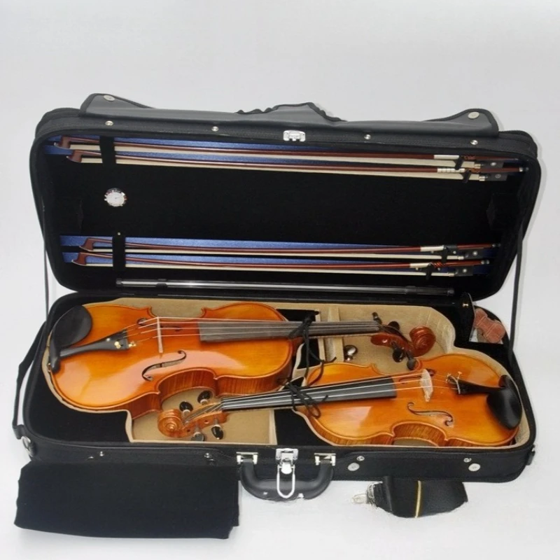 Violin Viola Case Adjustable Double Violins Case Square Box Wood ...