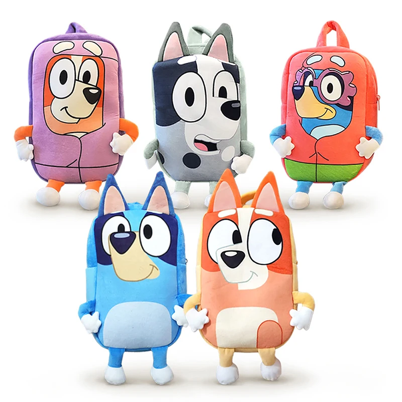 Bluey-And-Bingo-Plush-Backpack-Anime-Figure-Muffin-Dog-Models-Cartoon ...