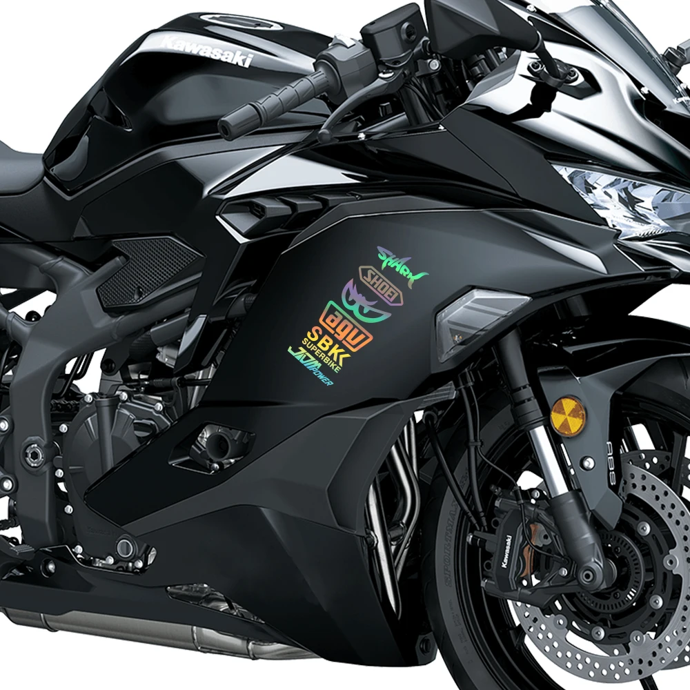 Set Reflective Racing Motorcycle Stickers Creative Patterns Waterproof ...