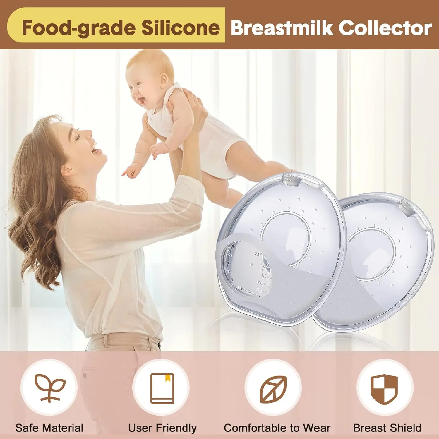 120ML-Breast-Shell-Breastmilk-Collector-for-Breastfeeding-2-Pcs ...