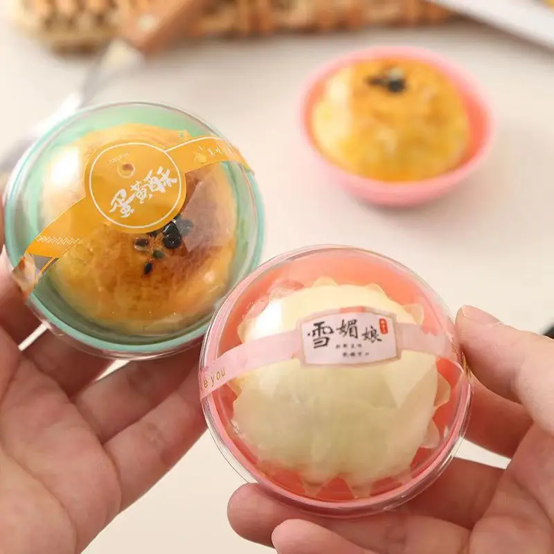 50-100pcs-Round-Plastic-Moon-Cake-Box-Wedding-Party-Cake-Candy-Gift ...