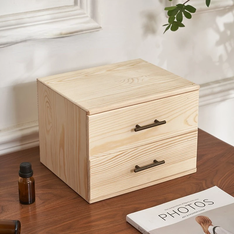Wooden Essential Oil Container with Dual-layer Drawer and 60 Grids ...