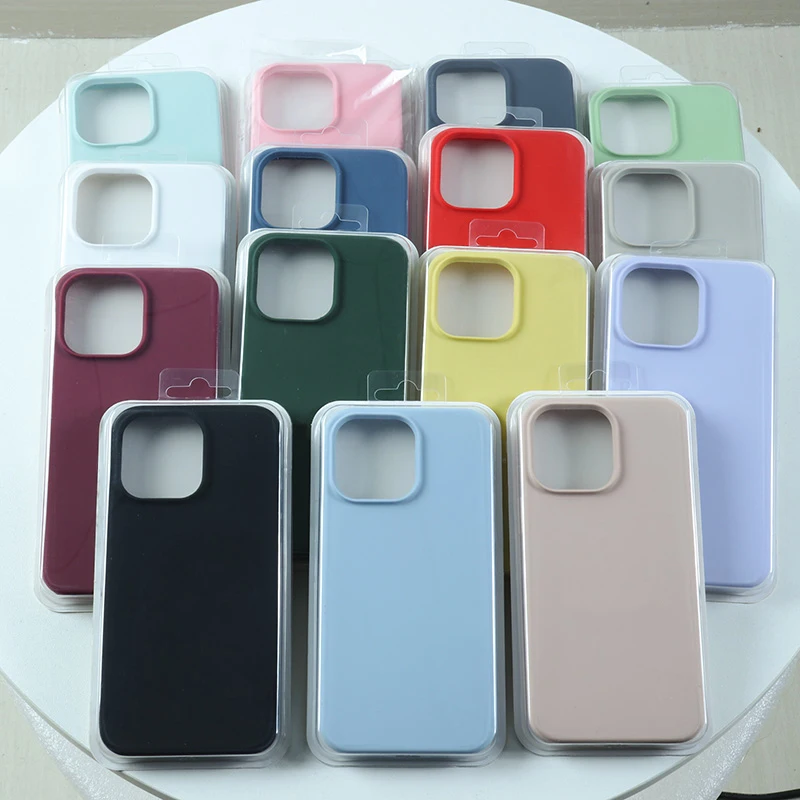 Original-Liquid-Silicone-Phone-Case-For-iPhone-14-13-12-11-Pro-Max-Mini ...