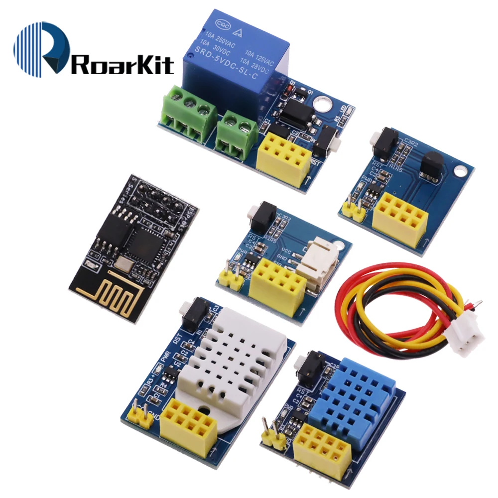 ESP8266-ESP-01S-5V-WiFi-Relay-Module-Temperature-Sensor-DS18B20-DHT11 ...