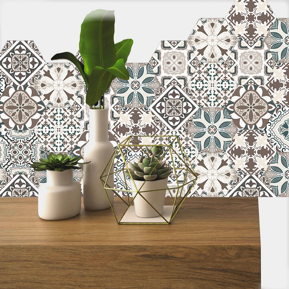 European Style PVC Tile Stickers Kitchen Bathroom Kicker Decorative ...