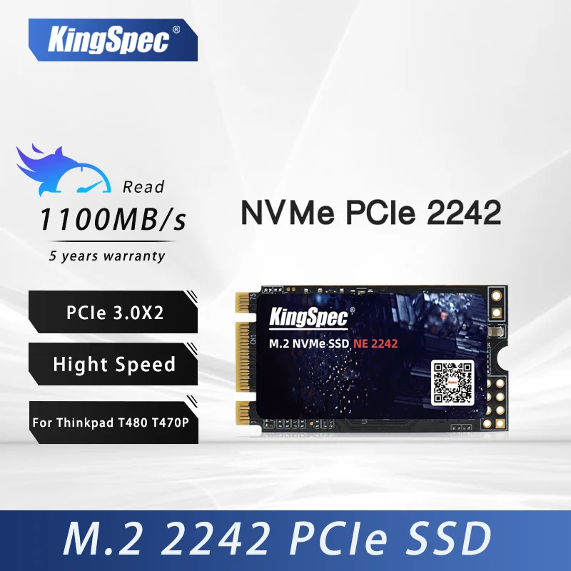 KingSpec-disco duro interno SSD M2 NVME 2242, 500gb, M.2, PCIe, NVME, 128GB, 512GB, 1TB, nmve ...