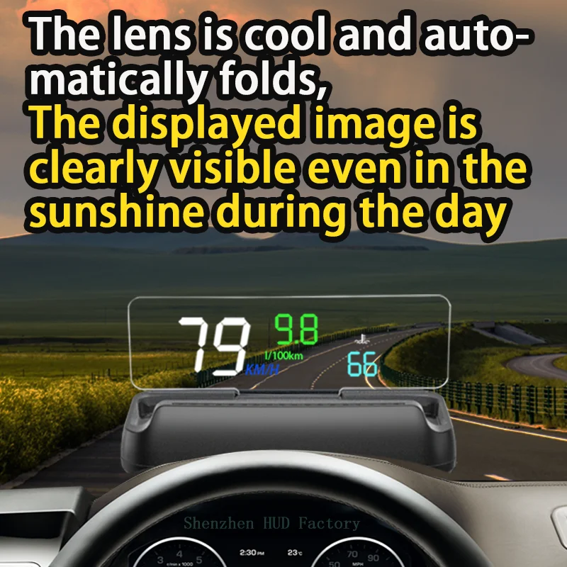 Automatic-folding-HUD-speedometer-Car-OBD-speed-rotation-speed-fuel ...