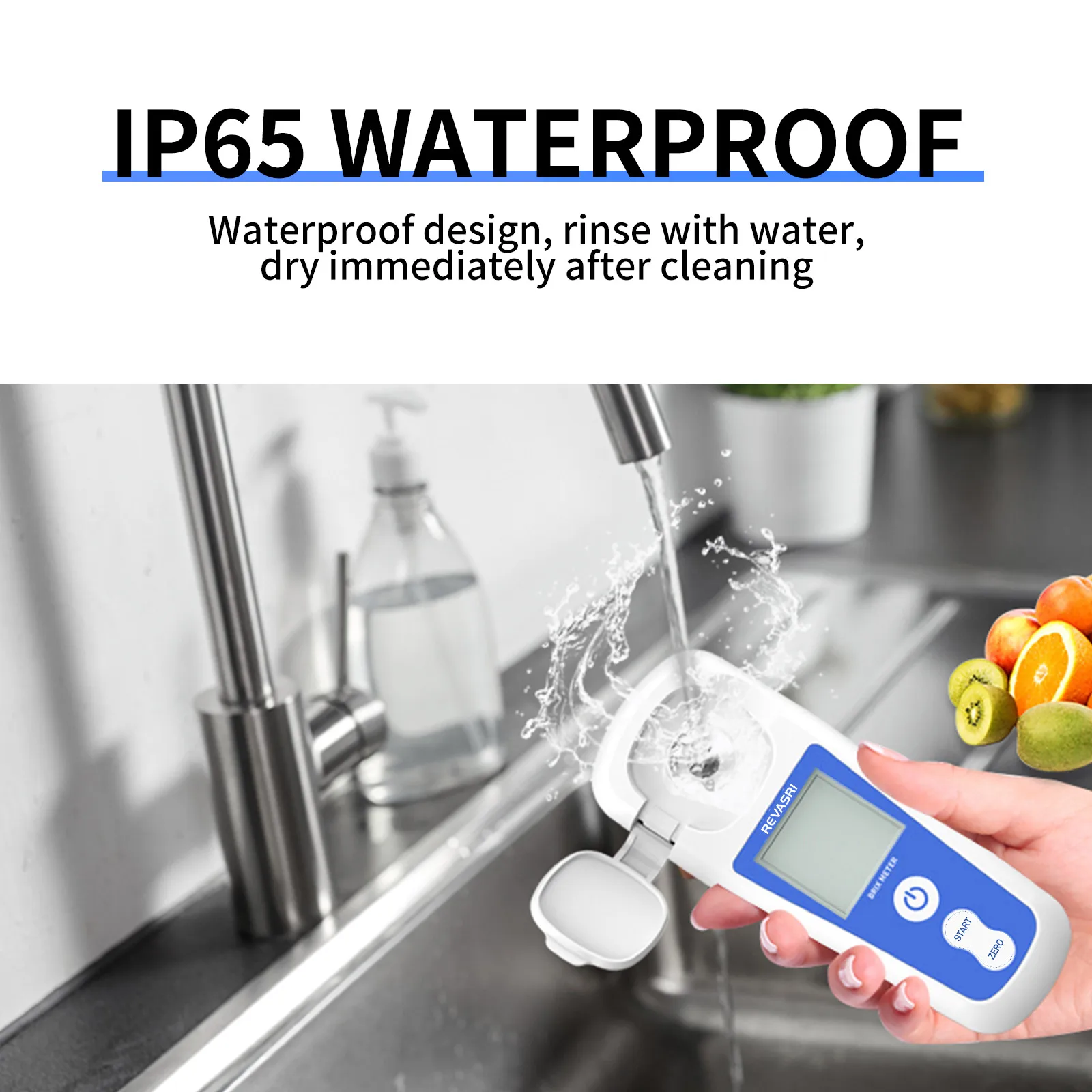 REVASRI BM04S Digital Brix Refractometer Rechargeable Brix Meter