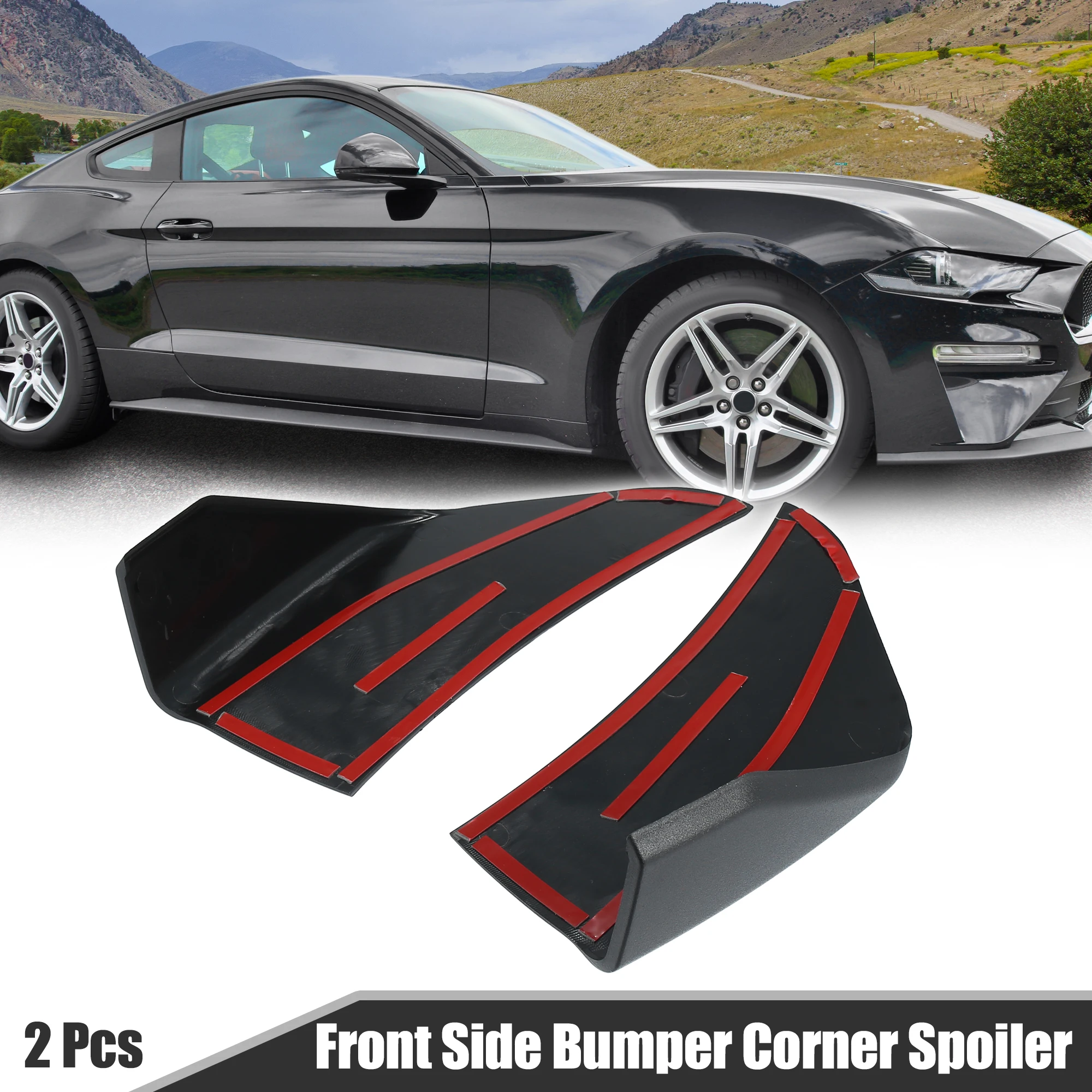 X Autohaux 2pcs Front Side Bumper Corner Spoiler For Ford For Mustang ...