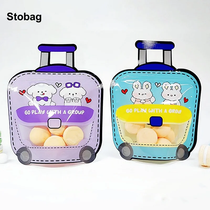 StoBag-50pcs-Cartoon-Candy-Packaging-Bags-with-Handle-Ziplock-Kids-Gift ...