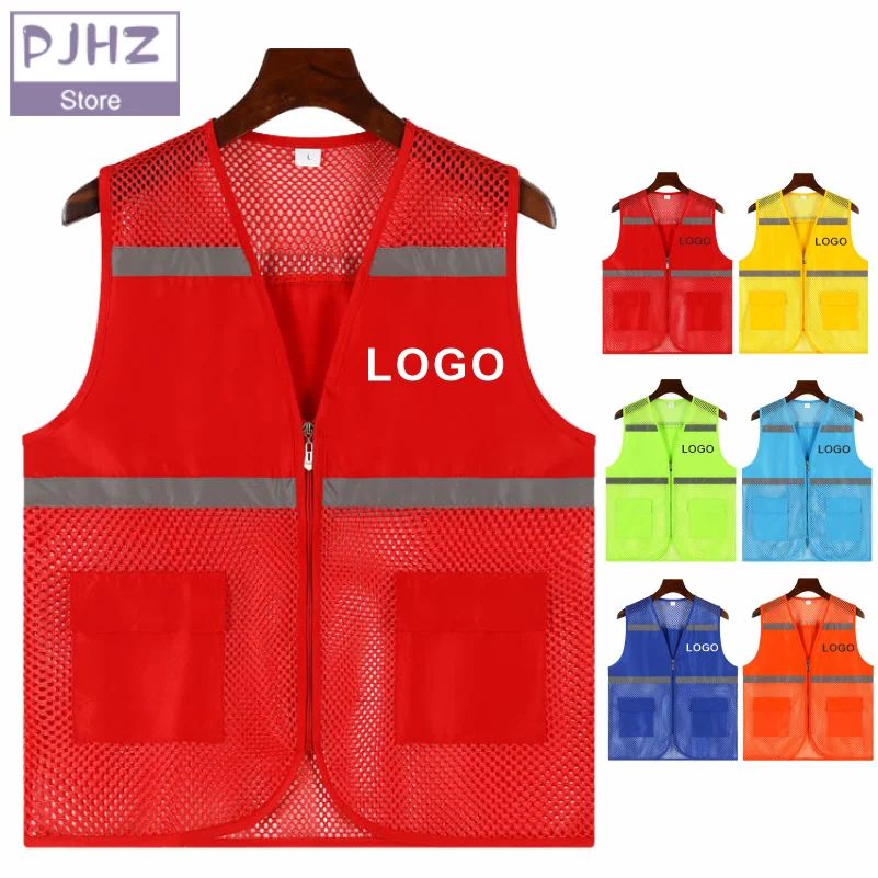 Custom-Logo-Tool-Vest-Volunteer-Workwear-Summer-Breathable-Mesh-Vest ...