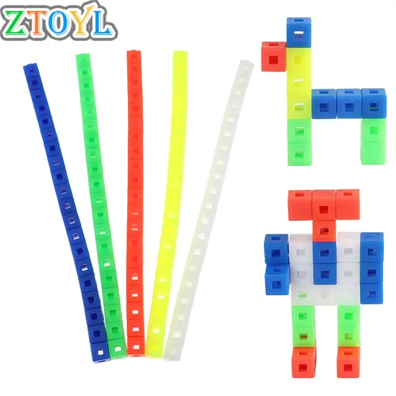 100 Pcs Multilink Linking Cubes Math Manipulative Counting