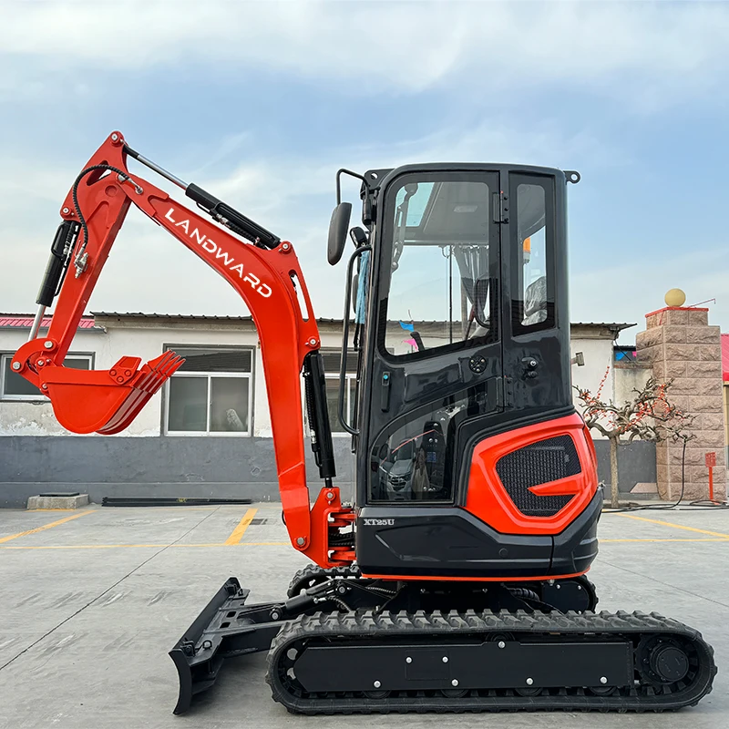 LANDWARD-Factory-China-Wholesale-1-Ton-Mini-Excavator-Road-Construction ...