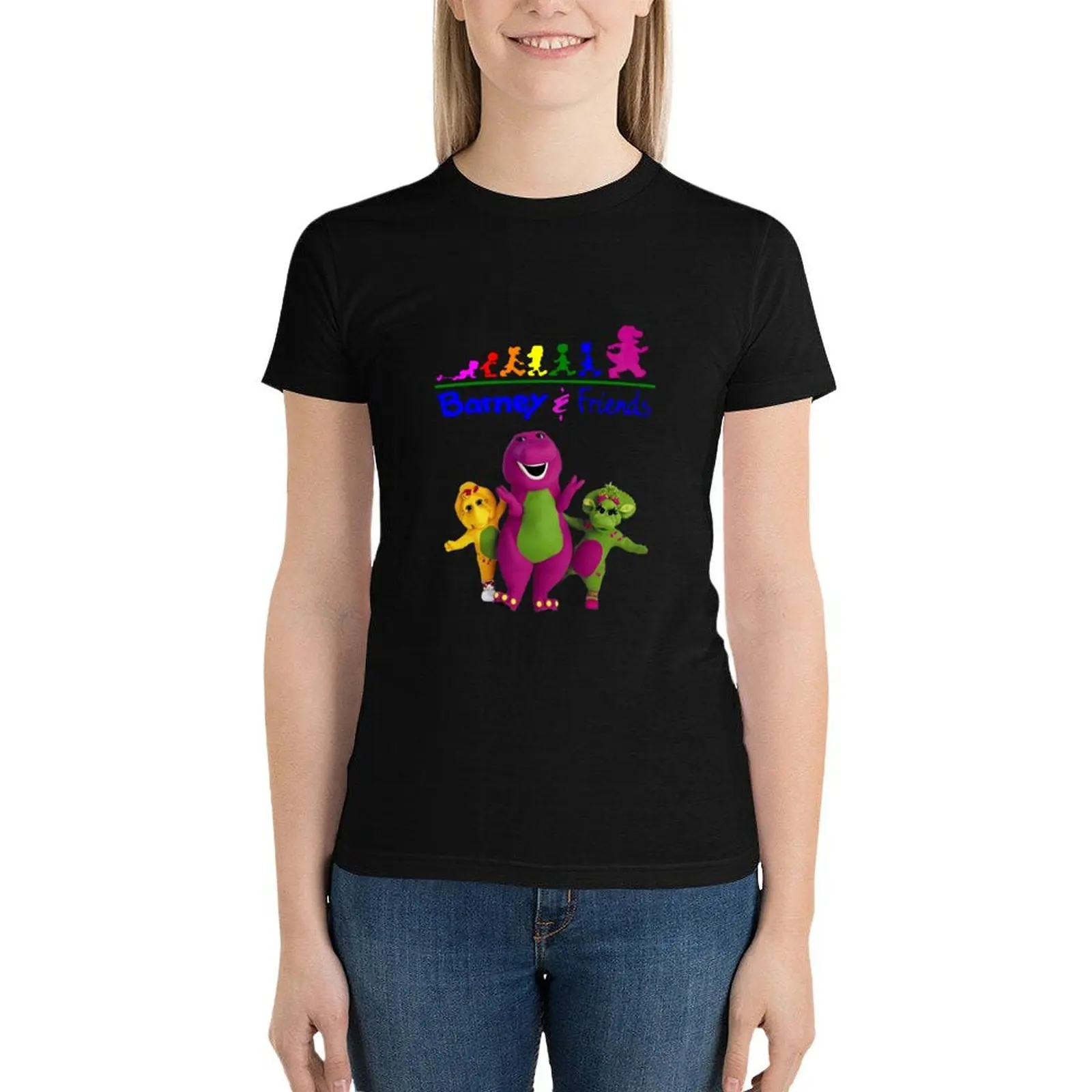 Barney-the-dinosaur-and-friends-T-Shirt-cute-clothes-female-korean ...