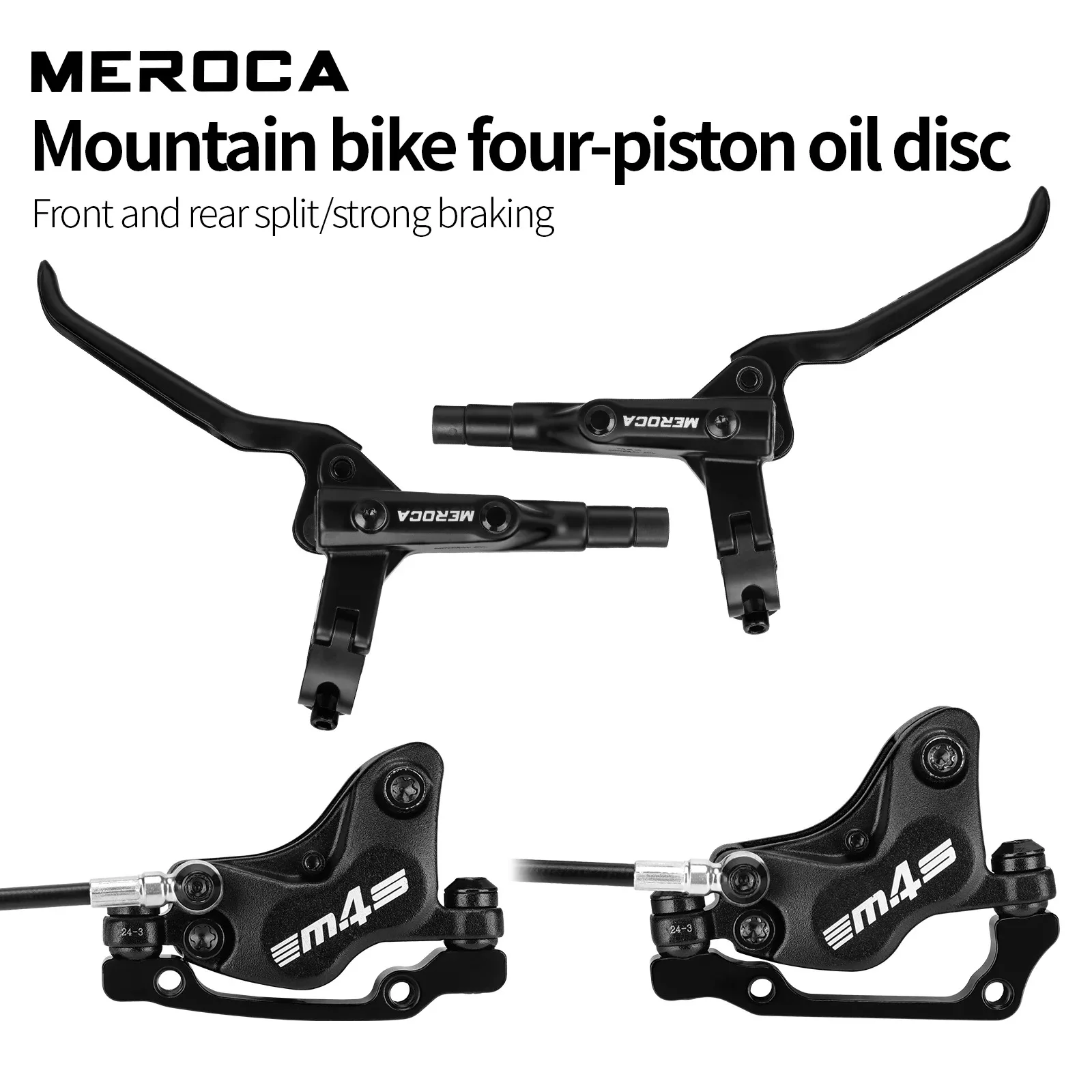 MEROCA-MTB-four-piston-hydraulic-brake-split-type-brake-front-and-rear ...