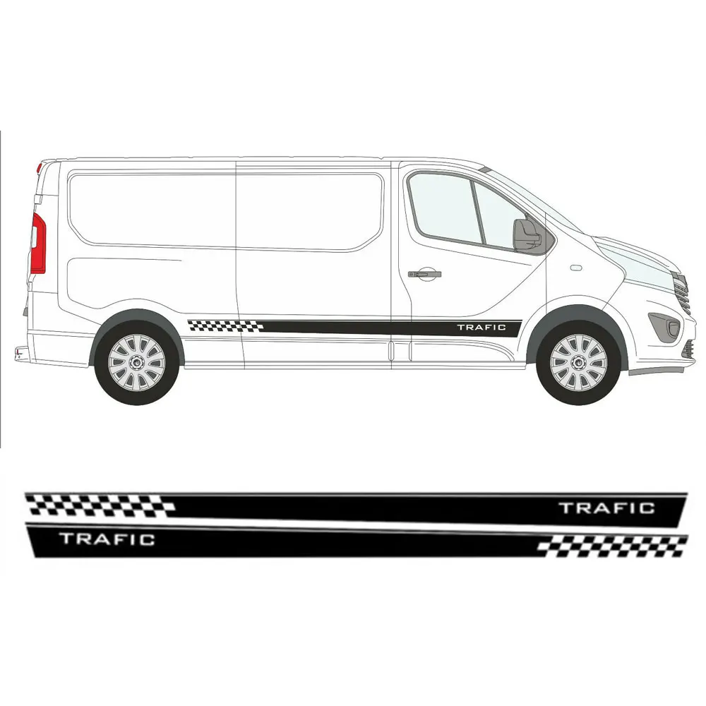 2pcs for RENAULT TRAFIC Camper Side Stripes Decals Stickers Van ...