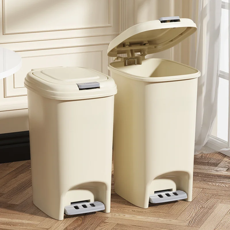 Household-High-value-Trash-Can-Light-Luxury-with-Lid-Foot-Operated ...