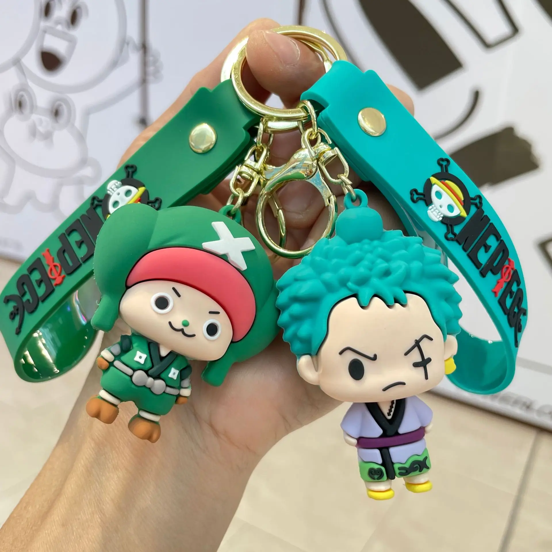 Anime-One-Piece-key-chain-figure-car-key-chain-schoolbag-pendant ...