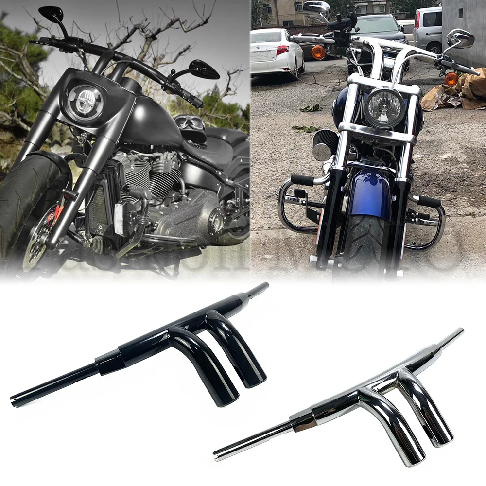 Motorcycle-2-inch-T-handlebars-For-Harley-Soft-tail-Fat-boy-Low-Rider ...