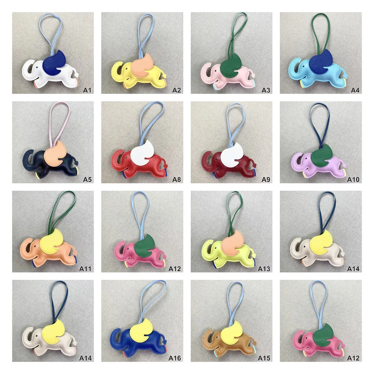 PU-Leather-Wings-Trendy-Designer-Flying-Elephant-Hanger-Keychain ...