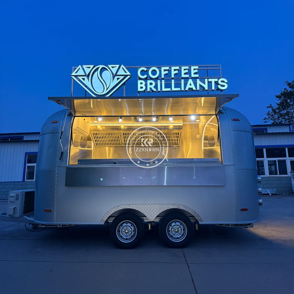 Commercial Food Van Coffee BBQ Kiosk Fully Equipped Street Mobile Food ...