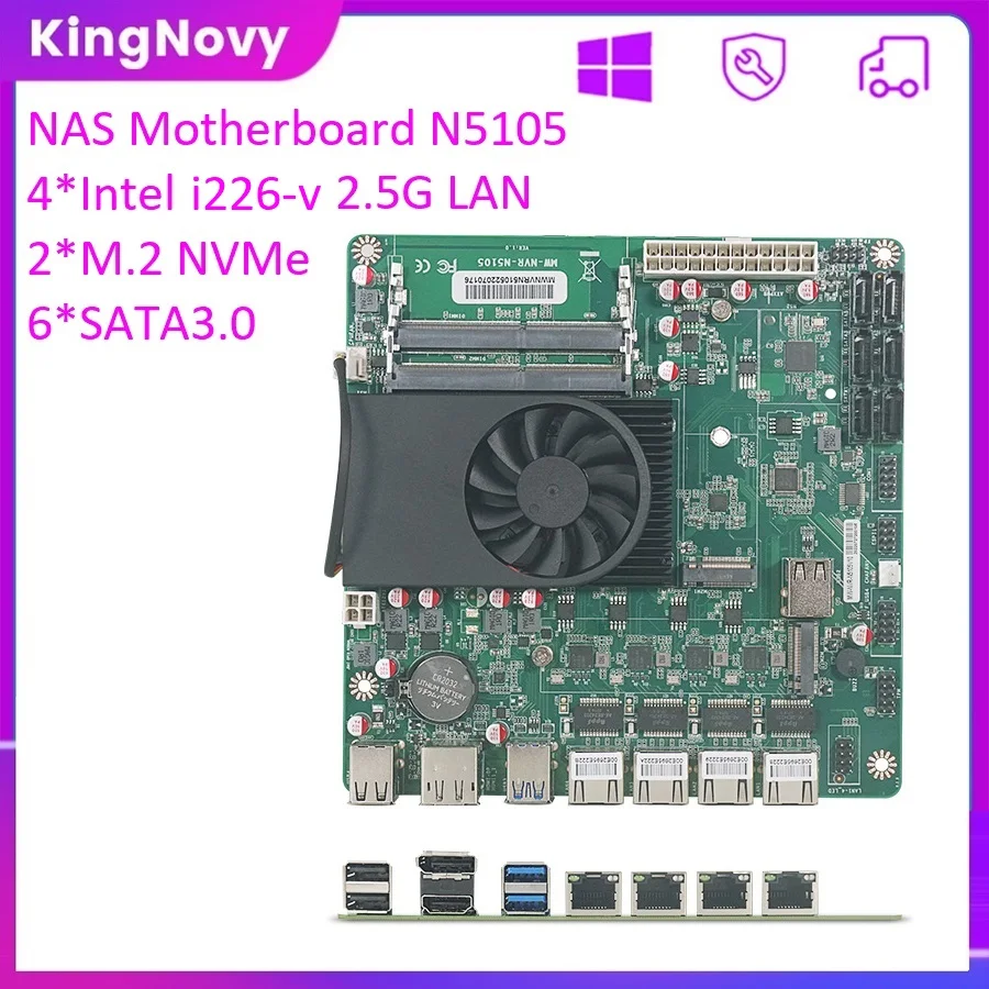Neues-celeron-n5105-nas-itx-industrielles-Motherboard-17x17cm-Soft ...